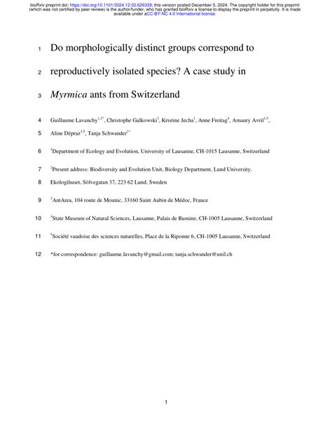 Pdf Do Morphologically Distinct Groups Correspond To Reproductively