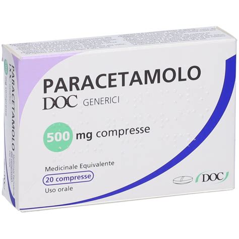 Paracetamolo Doc Generici 500 Mg Compresse 20 Pz Redcare