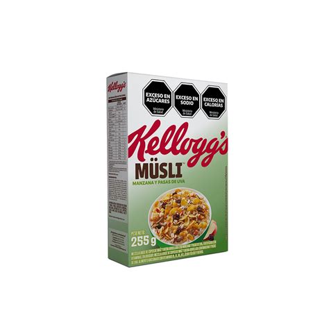 Cereal Musli Manzana Y Pasas Kellogs 255 Gr Disco