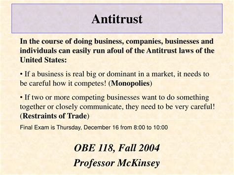 Ppt Navigating Antitrust Laws In Business Powerpoint Presentation