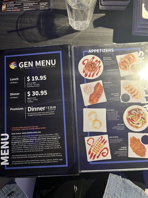 Gen Korean Bbq House Menu Updated For 2025