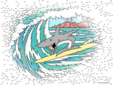 Surfing Shark Extreme Connect The Dots Pdf Teaching Resources