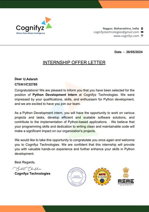 U Adarsh On Linkedin Cognifyz Cognifyztech Cognifyztechnologies