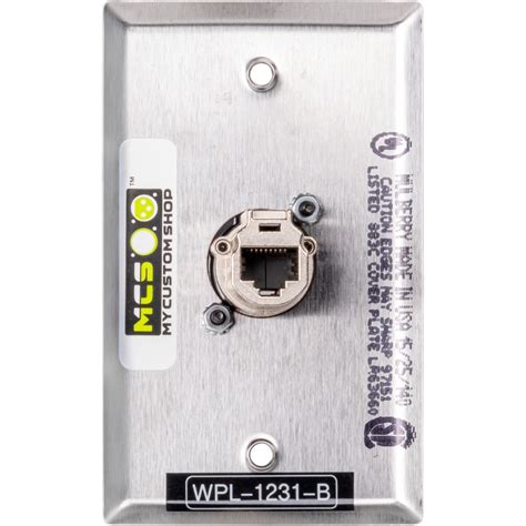 My Custom Shop Wpl 1231 B 1 Gang Stainless Steel Wall Plate With 1