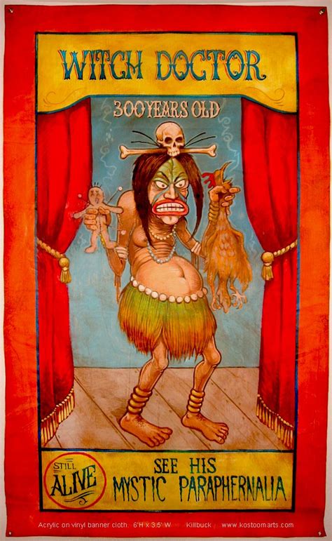 Witch Doctor Vintage Carnival Poster Side Show Posters Freakshow