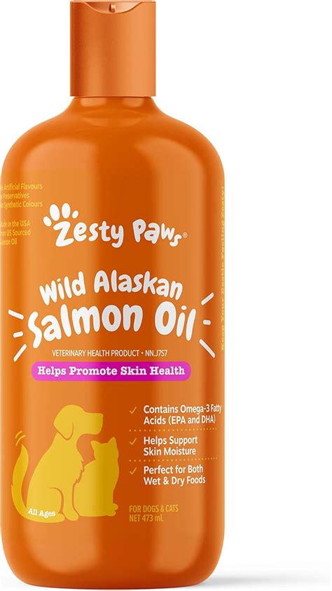 Zesty Paws Wild Alaskan Salmon Oil For Dogs And Cats Liquid Fish Oil