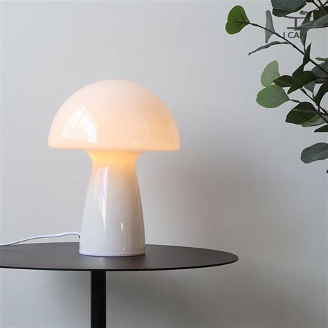 White Mushroom Lampmushroom Touch Dimming Table Lampmushroom Etsy Mushroom Lamp Lamp Glass