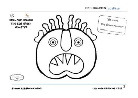 Go Away Big Green Monster Coloring Sketch Coloring Page