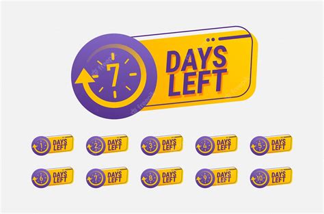 Premium Vector Number Days Left Countdown Vector Illustration