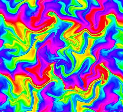 Groovy Rainbow Neon Liquid Gradient Seamless Digital Paper Background