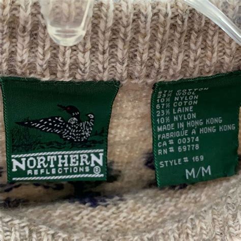 Vintage Cotton Blend Knit Sweater Floral Crewneck By Northern
