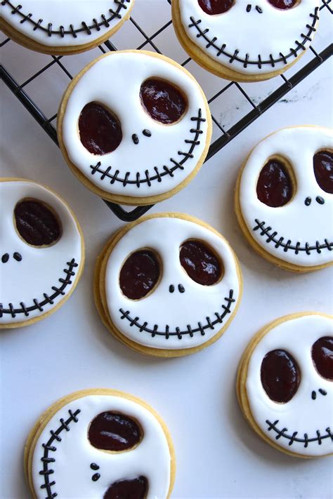 Jack Skellington Linzer Cookies The Squeaky Mixer