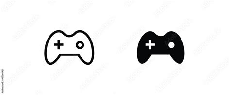 Minimal Gaming Symbol Stream Modern Games Wireless Controller Icon