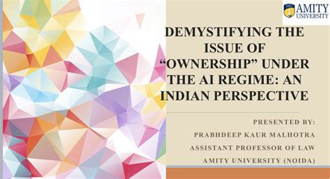 Dr Prabhdeep Kaur Malhotra On Linkedin Ai Copyright Aiissuesinindia Ownership Iitkharagpur