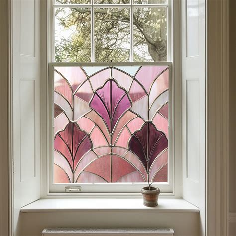 Art Deco Stained Glass Window Film Radiant Elegance