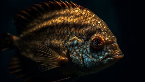 Gele Goudvis Zwaait In Meerkleurig Koraalrif In Rode Zee Die Wordt Gegenereerd Door Ai Stock