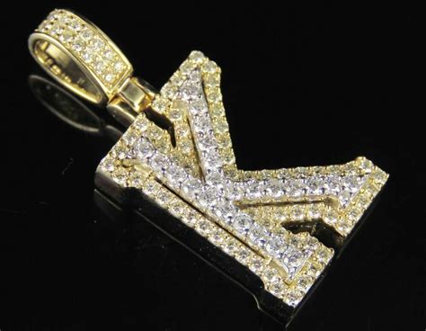 Pin En Diamond Alphabet Initial Letter Pendant Necklace