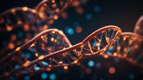 Premium Ai Image Dna Gene Helix Molecule Structure