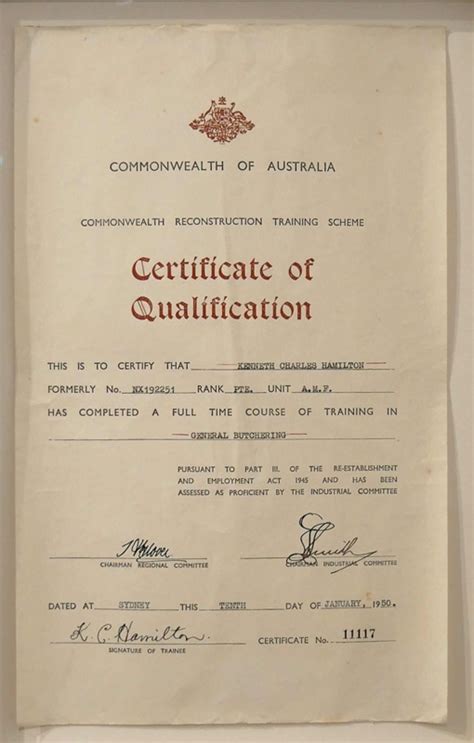 Certificate Of Qualification 1950 H00 175 Ehive