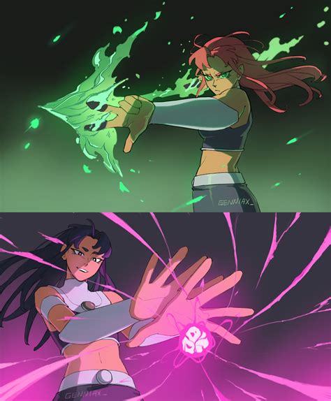 Genniax Blackfire Starfire Jujutsu Kaisen Teen Titans Tv Series