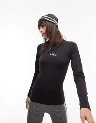 Topshop Sno Soft Stretch Seamless Over The Head Ski Base Layer Top In