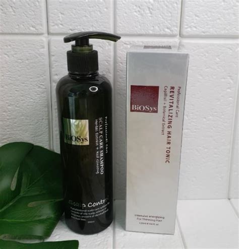Biosys Revitalizing Hair Tonic 120ml And Scalp Care Shampoo 300ml Beauty