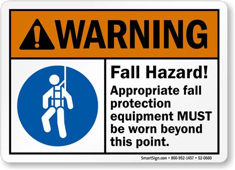 Fall Protection Signs Fall Protection Required Signs