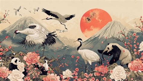 Illustrations In The Style Of Traditional Japanese Art Premium Ai