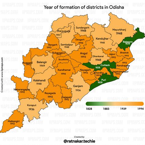 Orissa Map On Utkala Dibas Sharing A Map Showing Chronology Of