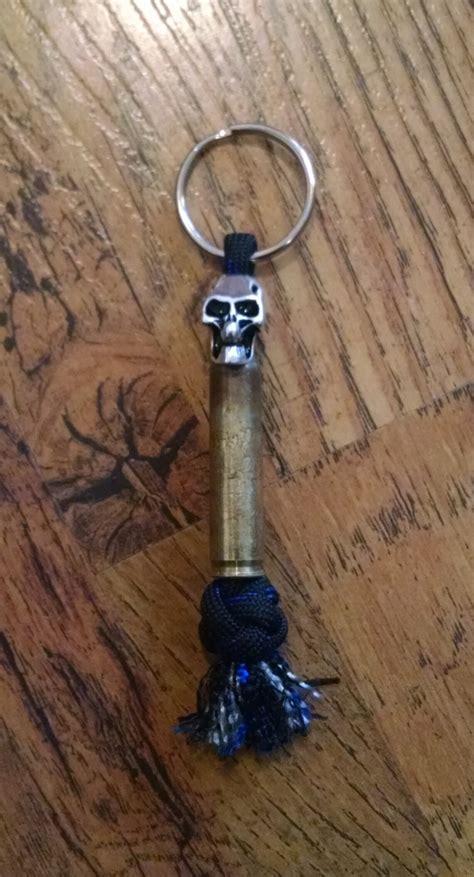 Custom Skull And Shell Casing Keychain Etsy