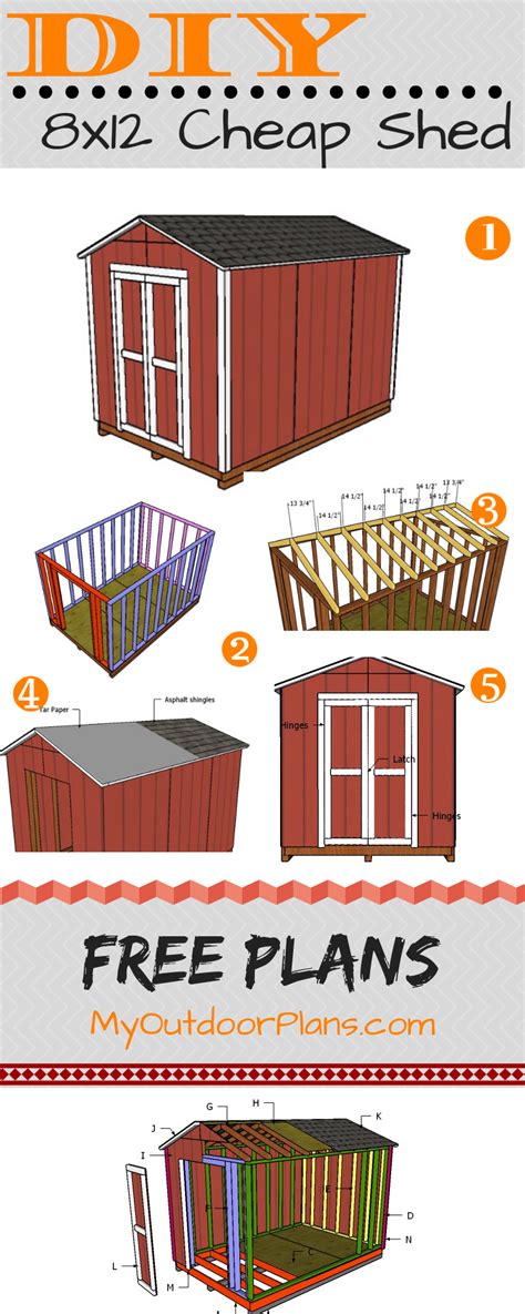 Diy 8x12 Cheap Shed Plans Diy Storage Shed Plans Diy Shed Plans Diy