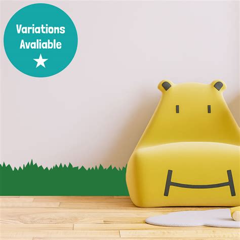 Grass Border Wall Sticker Jungle Wall Stickers Stickerscape Uk