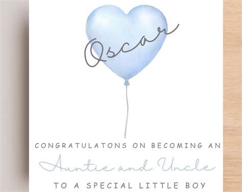New Auntie And Uncle Card Auntie Or Uncle Or Both Congratulations On