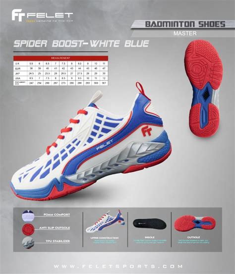Felet Spider Boost Badminton Shoes 100 Original By Fleet Lazada