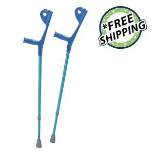 Drive Medical Euro Style Light Weight Forearm Walking Crutch Pair