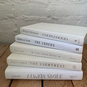 White Book Stack White Shelf Aesthetic White Themed Books Ivory