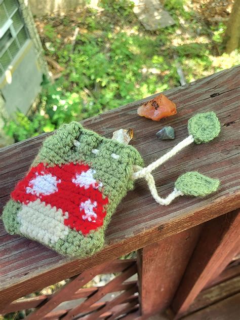 Crochet Mushroom Pouch 🍄 Crochet Projects Crochet Crochet Tarot