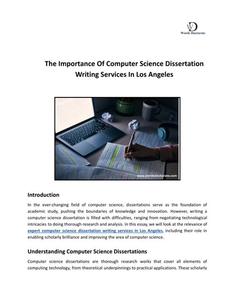 Ppt The Importance Of Computer Science Dissertation Writing Services