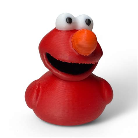 Elmo Inspired Duck 3d Printed Red Character Duck Collectible Myjeepduck