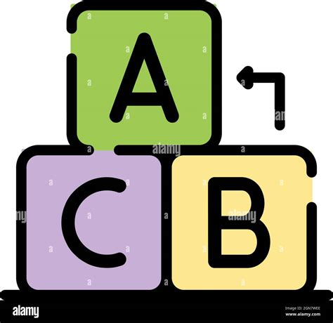 Abc Cubes Icon Outline Abc Cubes Vector Icon Color Flat Isolated Stock Vector Image And Art Alamy