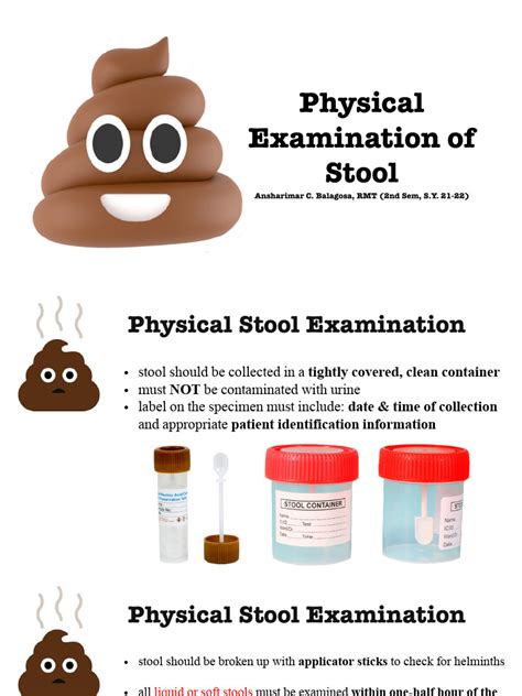 2 Physical Examination Of Stool Pdf Feces Gastroenterology