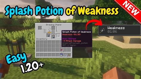 How Do You Make Splash Weakness Potions In Minecraft At Leta Tabor Blog