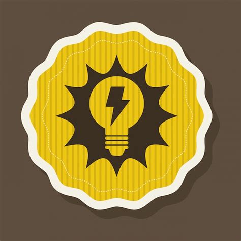Free Vector Bulb Over Gray Background