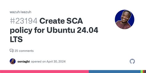 Create Sca Policy For Ubuntu Lts Issue Wazuh Wazuh Github