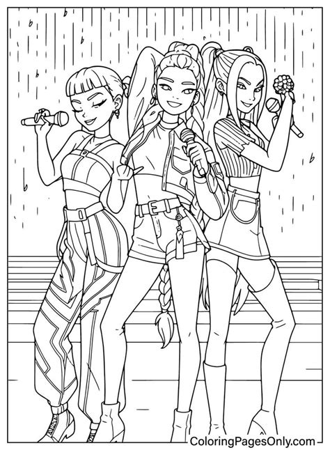 Dibujos Para Colorear De Las Guerreras Kpop