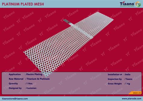 Platinized Titanium And Niobium Anode Dimensionally Stable Anode