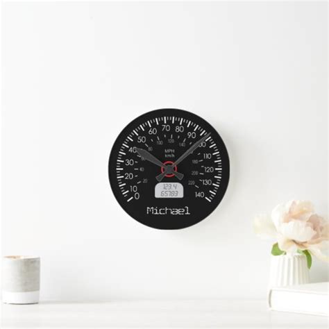 Cool Speedometer Personalized Wall Clock Zazzle