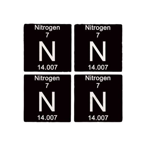 Periodic Table Nitrogen Tile Coaster By Science Lady