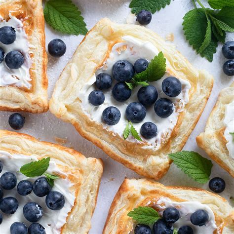 Puff Pastry Blueberry Tarts The Fast Recipe Food Blog