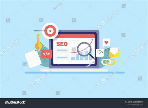 Search Engine Optimization Flat Design Vector Stock Vector Royalty